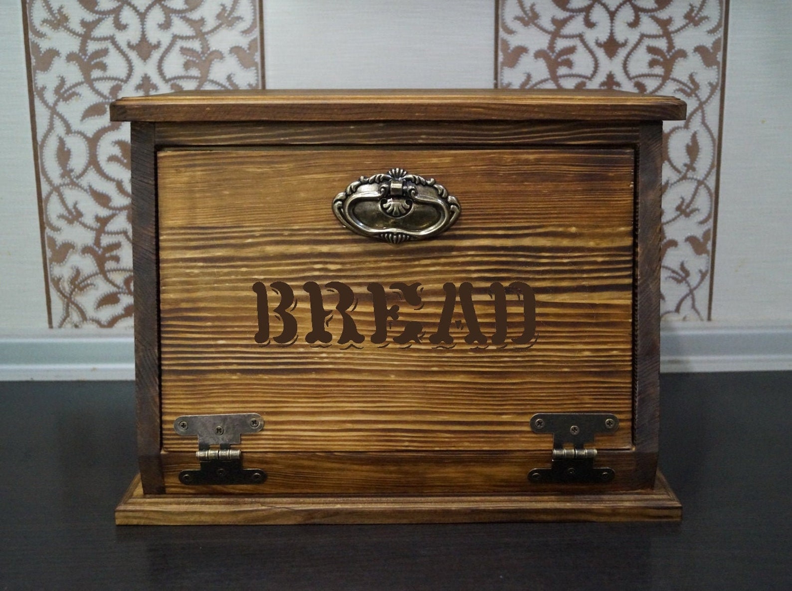 Rustic Bread Box Wooden Bread Bin Handmade Bread Box Farmhouse | Etsy