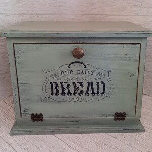 Vintage Green Bread Box Bread Bin Farmhouse Kitchen Storage - Etsy