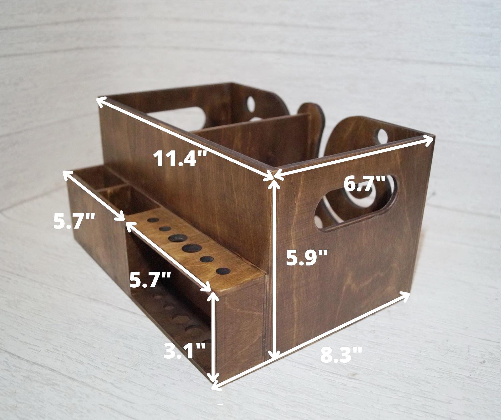 Large Yarn Bowl: Wooden Knitting Organiser Box, Yarn Storage, Gift for ...
