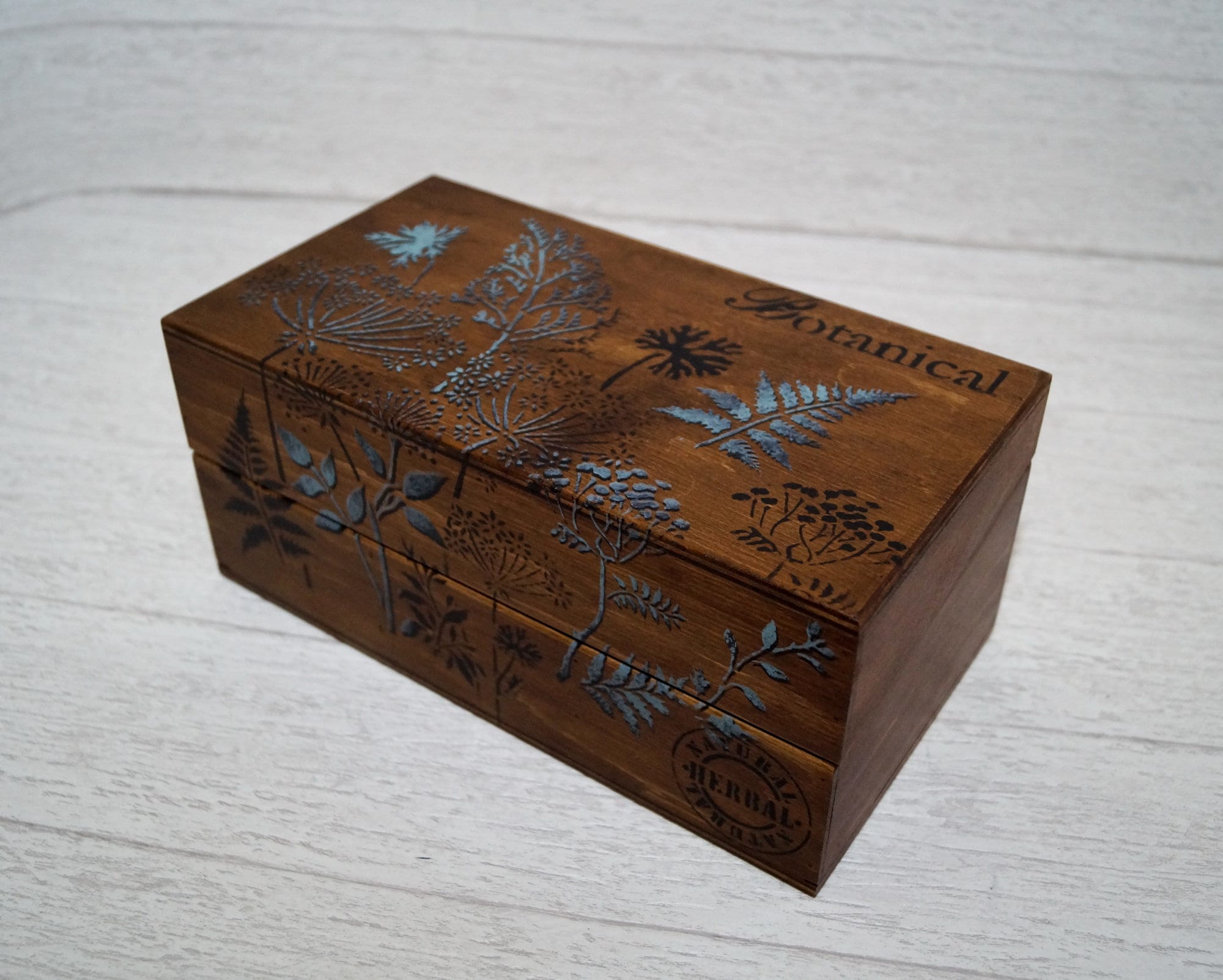 Rustic tea box organizer with 3 compartments Tea bag | Etsy