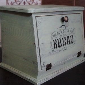 Vintage Green Bread Box - Bread Bin - Farmhouse Kitchen Storage - Etsy