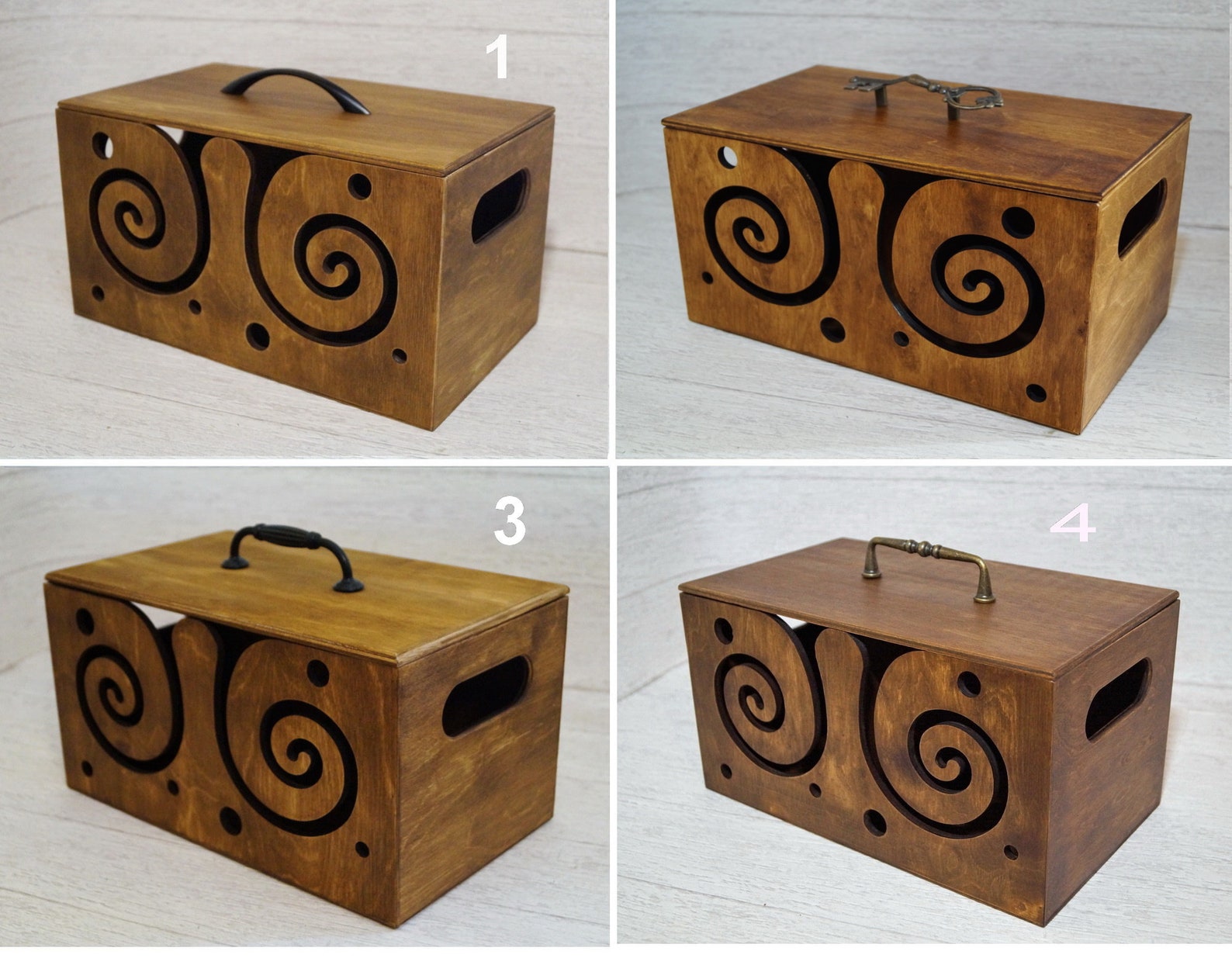 Large Wooden Yarn Box With Lid Wood Yarn Bowl Crochet Bowl - Etsy