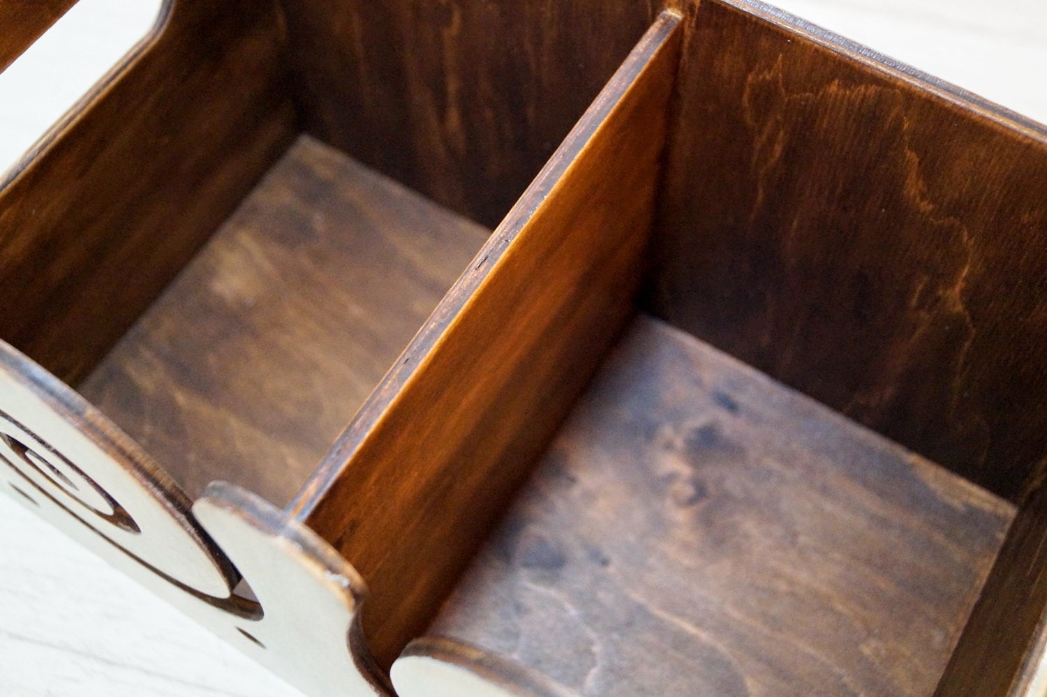 Sky Blue Wooden Yarn Box With Lid Large Yarn Bowl - Etsy