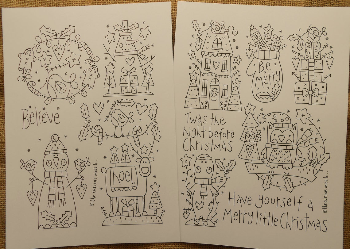 PDF PATTERN - A BUMPER Christmas Stitcheries - Over 80 Christmas Themed ...