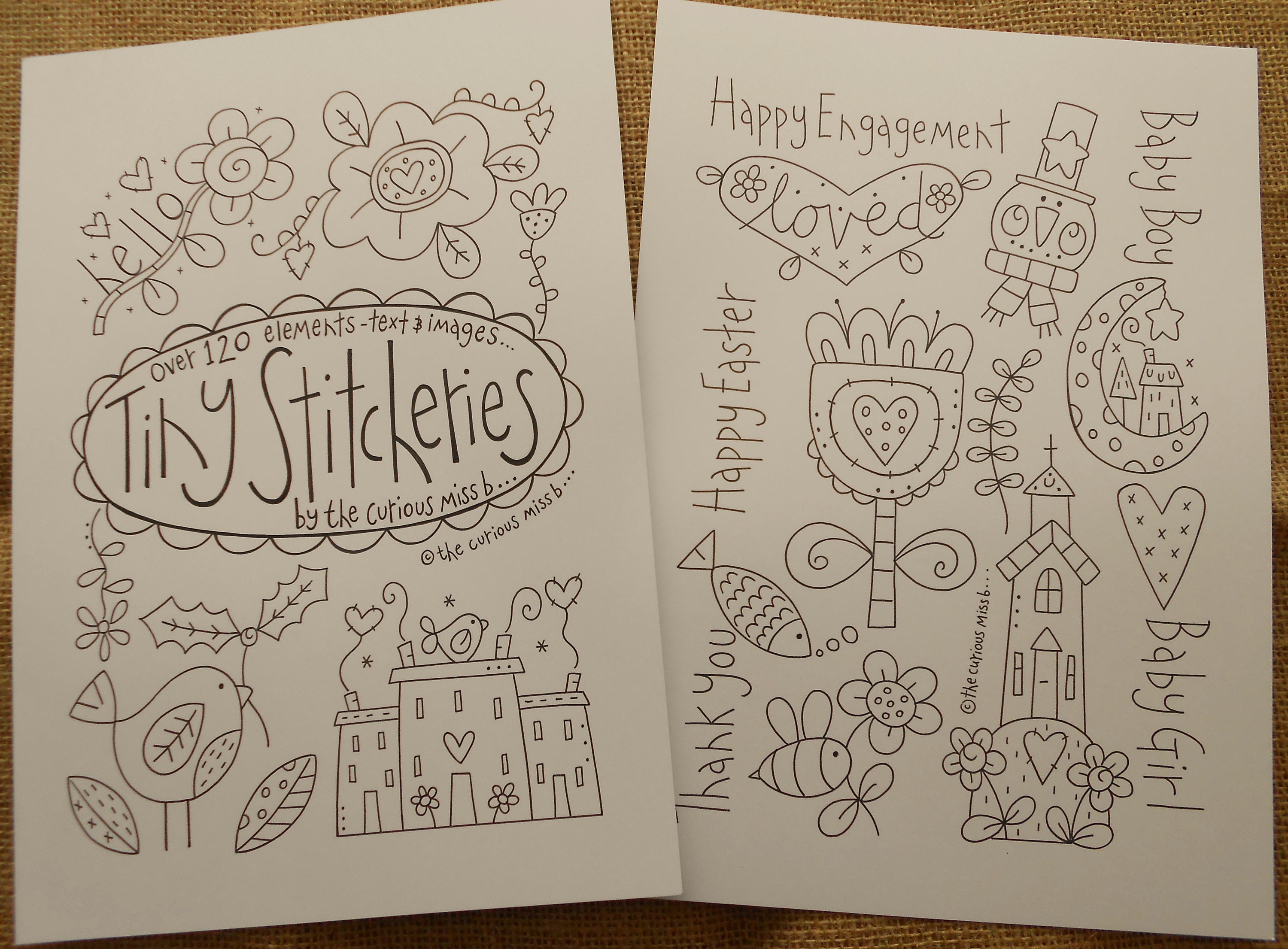 PDF Pattern - TINY STITCHERIES - A Bumper Pattern With Over 120 Mixed ...