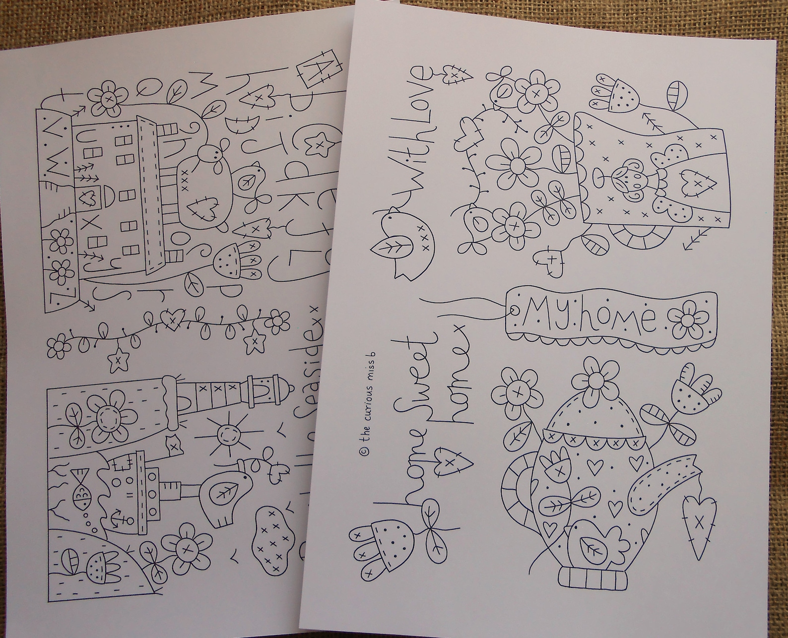 PDF PATTERN Bumper Collection of Stitcheries Over 30 Mixed Stitchery ...