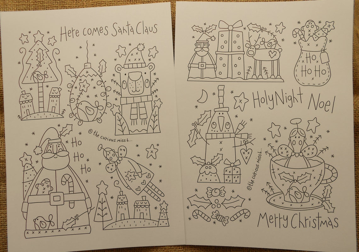 PDF PATTERN - A BUMPER Christmas Stitcheries - Over 80 Christmas Themed ...