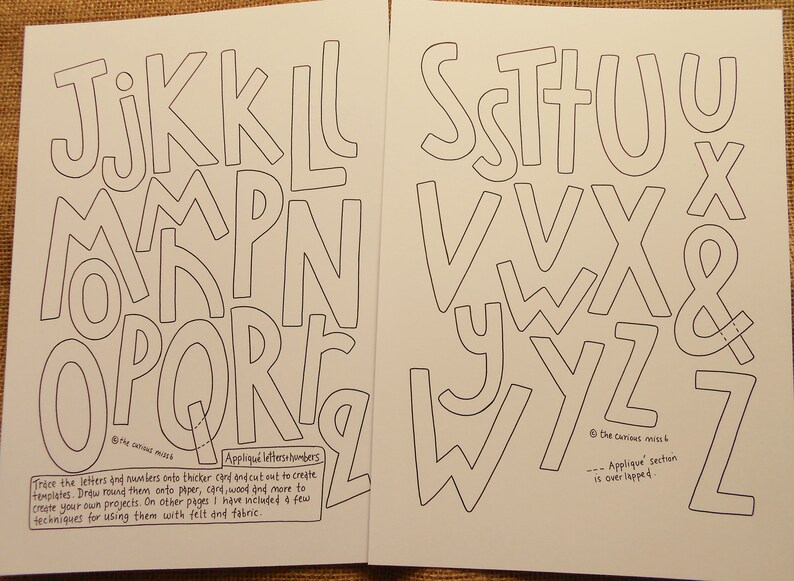 PDF PATTERN Letters and Numbers 3 Alphabet and Number Sets 2 Stitchery ...