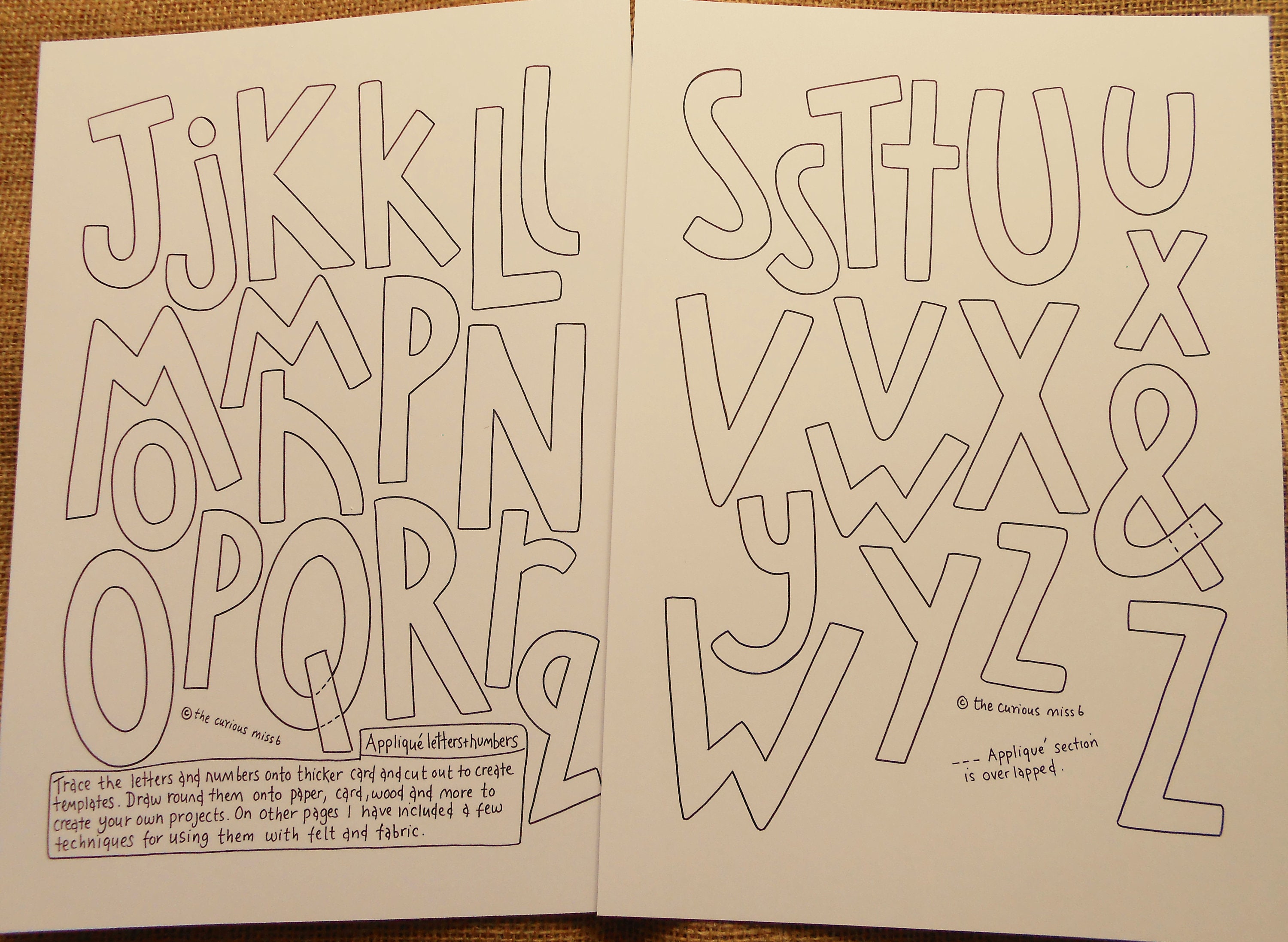 PDF PATTERN Letters and Numbers 3 Alphabet and Number Sets 2 Stitchery ...