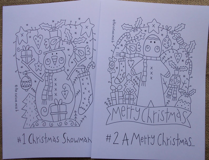 PDF PATTERN Christmas Collection Stitcheries 10 Larger Christmas Themed ...