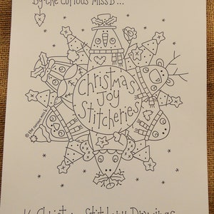 PDF PATTERN - Christmas JOY Stitcheries - 14 Christmas Themed Stitchery ...