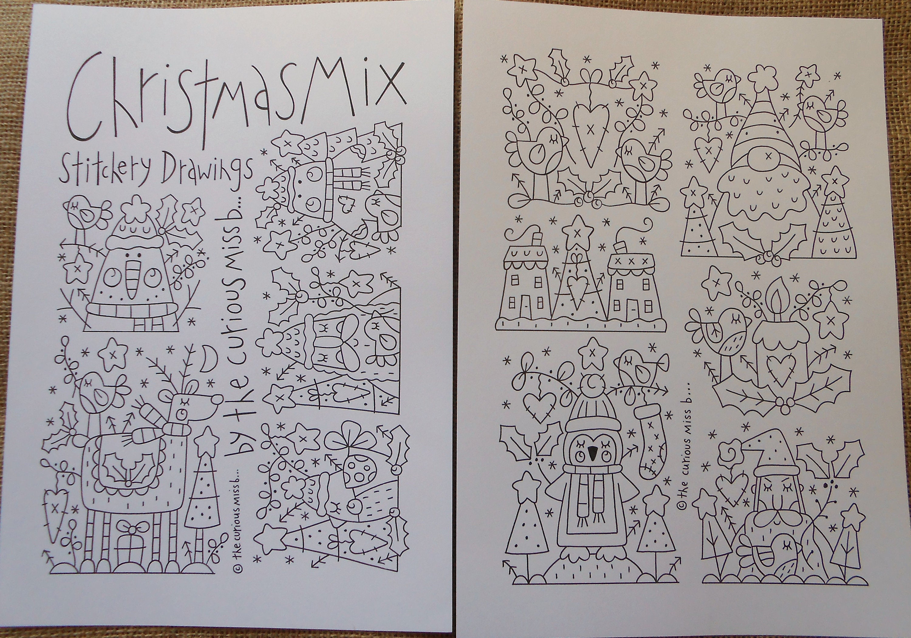 New - PDF Pattern - CHRISTMAS MIX Stitcheries - 24 Mixed Christmas ...
