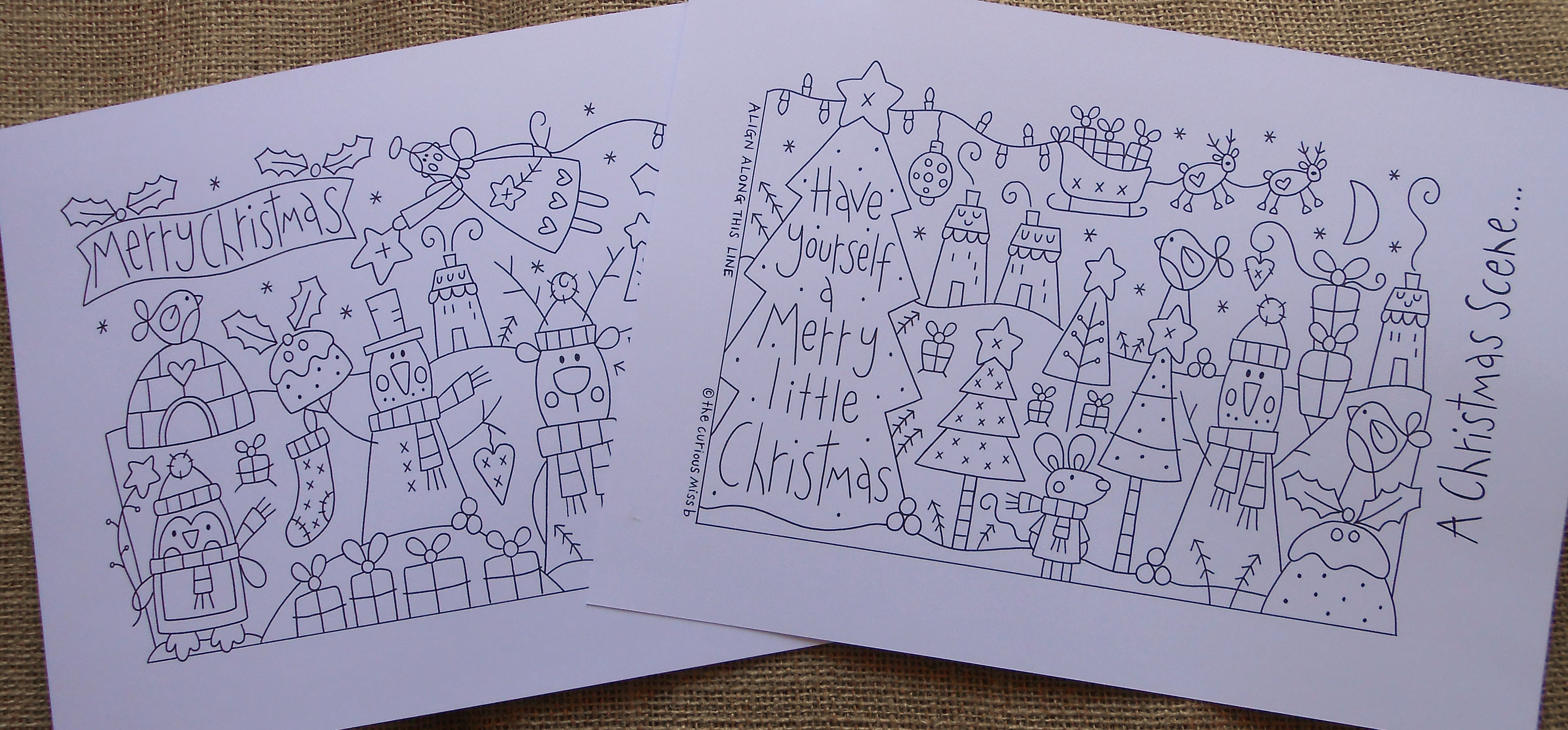 PDF PATTERN - Christmas Collection Stitcheries - 10 Larger Christmas ...