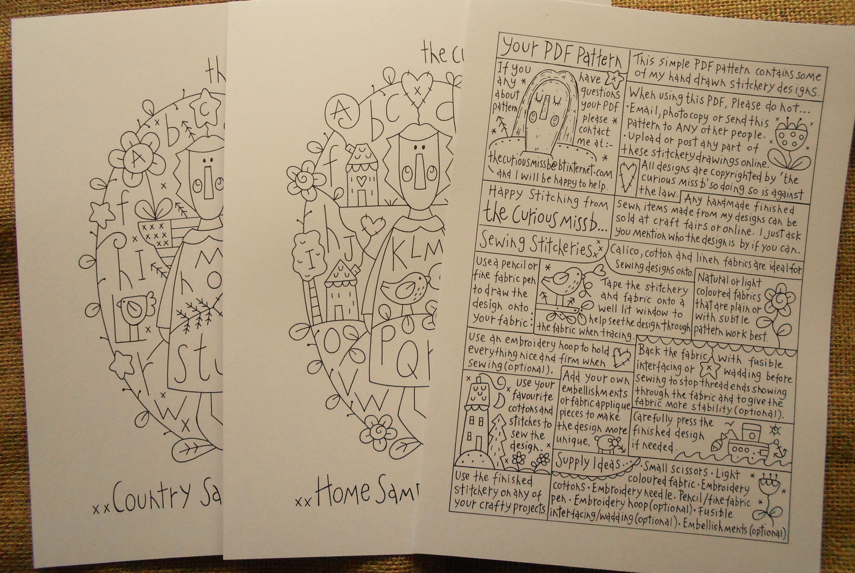 Pdf Pattern #3 - COUNTRY and HOME SAMPLER Angel Stitcheries - 2 ...