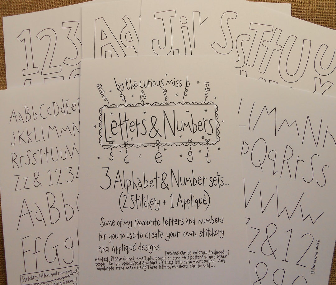 PDF PATTERN - Letters and Numbers - 3 Alphabet and Number Sets - 2 ...