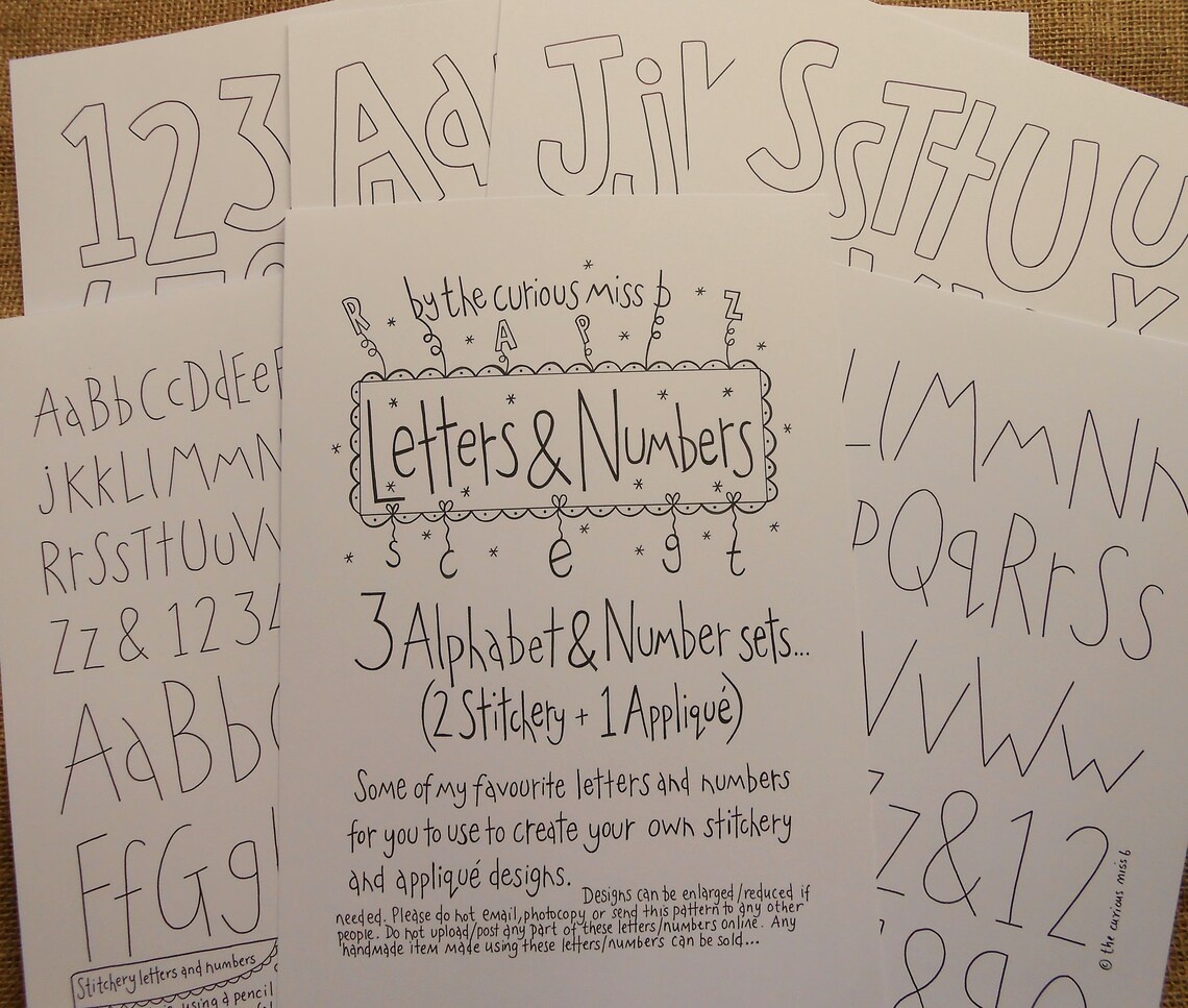 PDF PATTERN - Letters and Numbers - 3 Alphabet and Number Sets - 2 ...