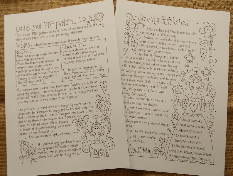 PDF Pattern TINY STITCHERIES A Bumper Pattern With Over - Etsy