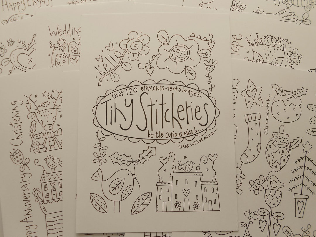 PDF Pattern - TINY STITCHERIES - A Bumper Pattern With Over 120 Mixed ...