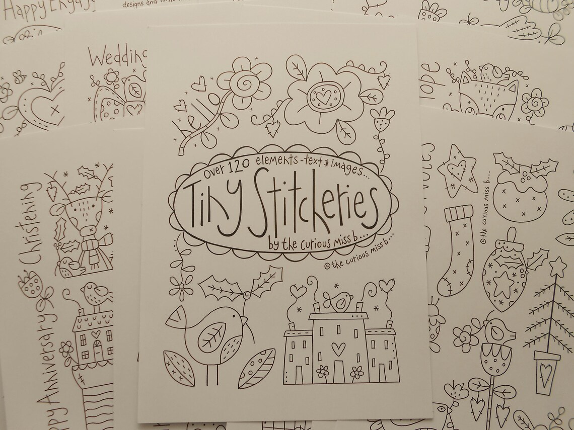 PDF Pattern - TINY STITCHERIES - A Bumper Pattern With Over 120 Mixed ...