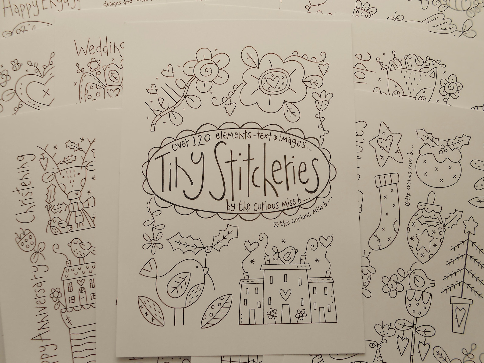 PDF Pattern - TINY STITCHERIES - A Bumper Pattern With Over 120 Mixed ...