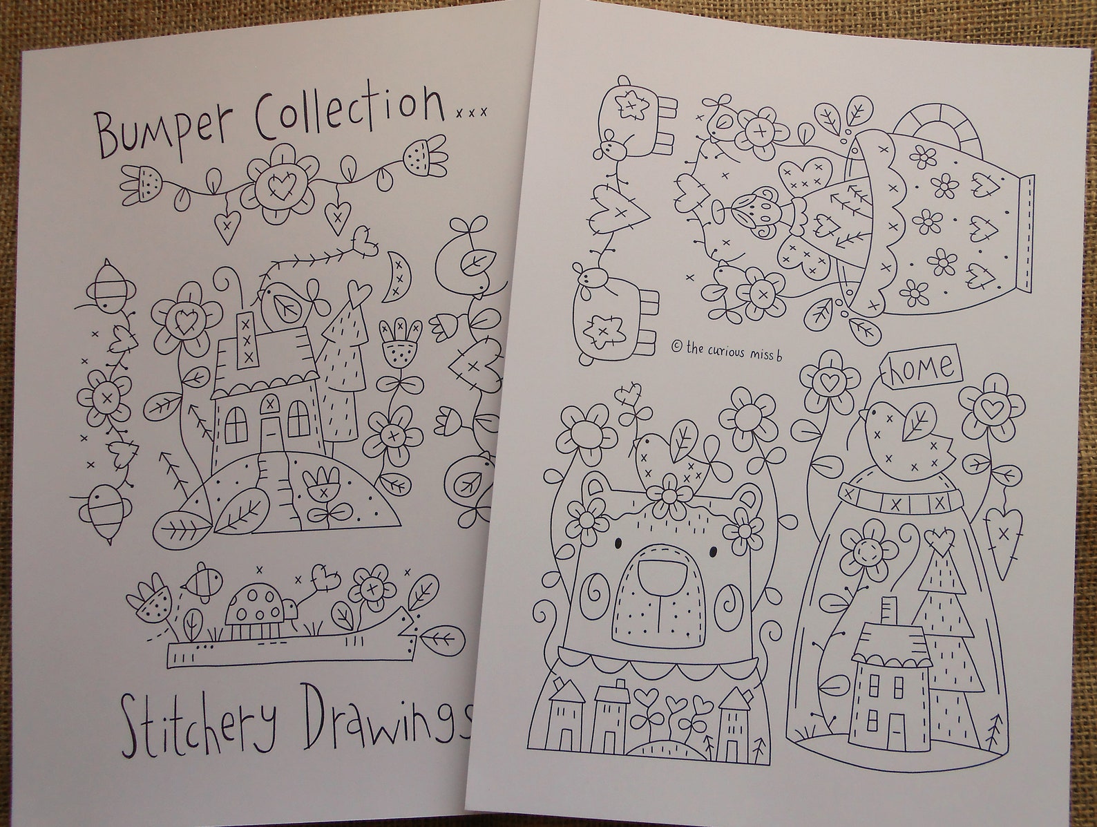 PDF PATTERN Bumper Collection of Stitcheries Over 30 Mixed Stitchery ...