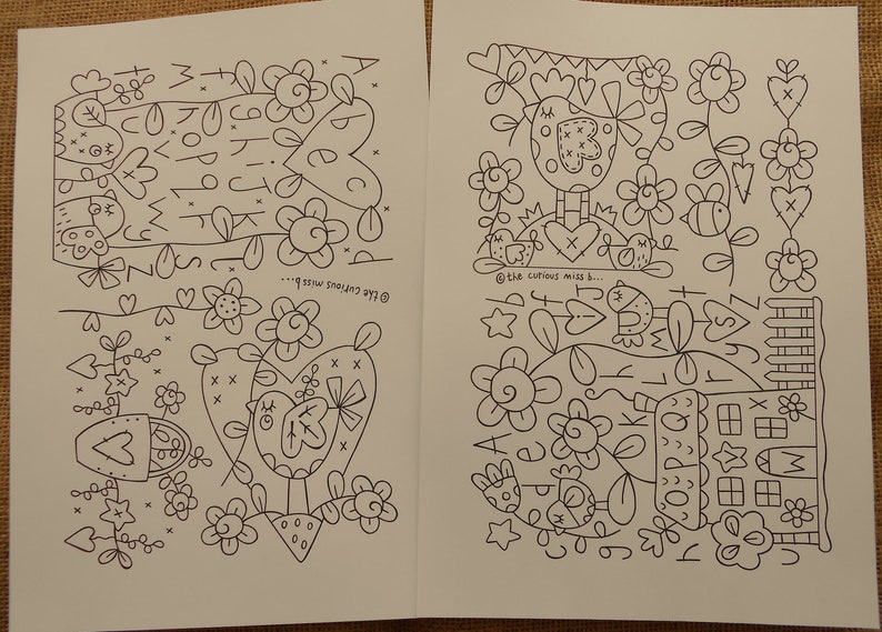 PDF Pattern 19 BUMPER COLLECTION 2 Stitchery Drawings - Etsy