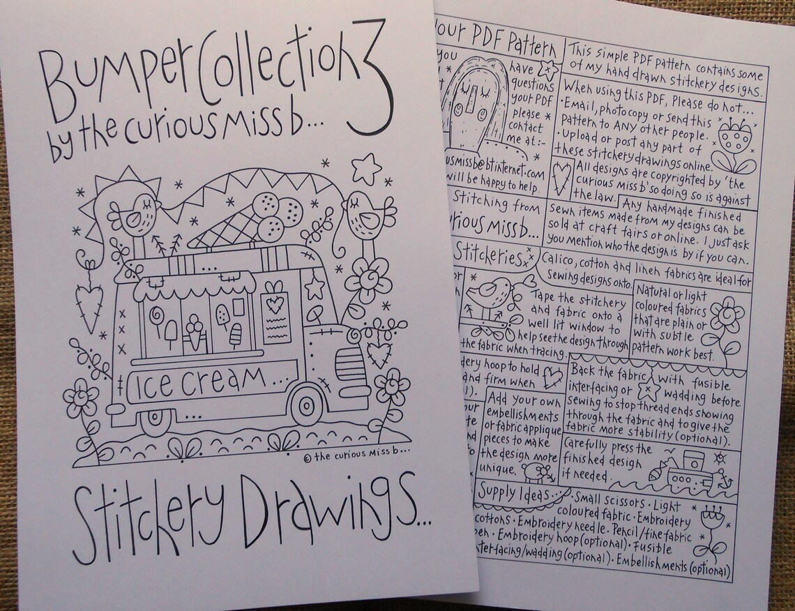 NEW 2024 - BUMPER COLLECTION 3 Pdf Pattern of Stitchery Drawings - Over ...