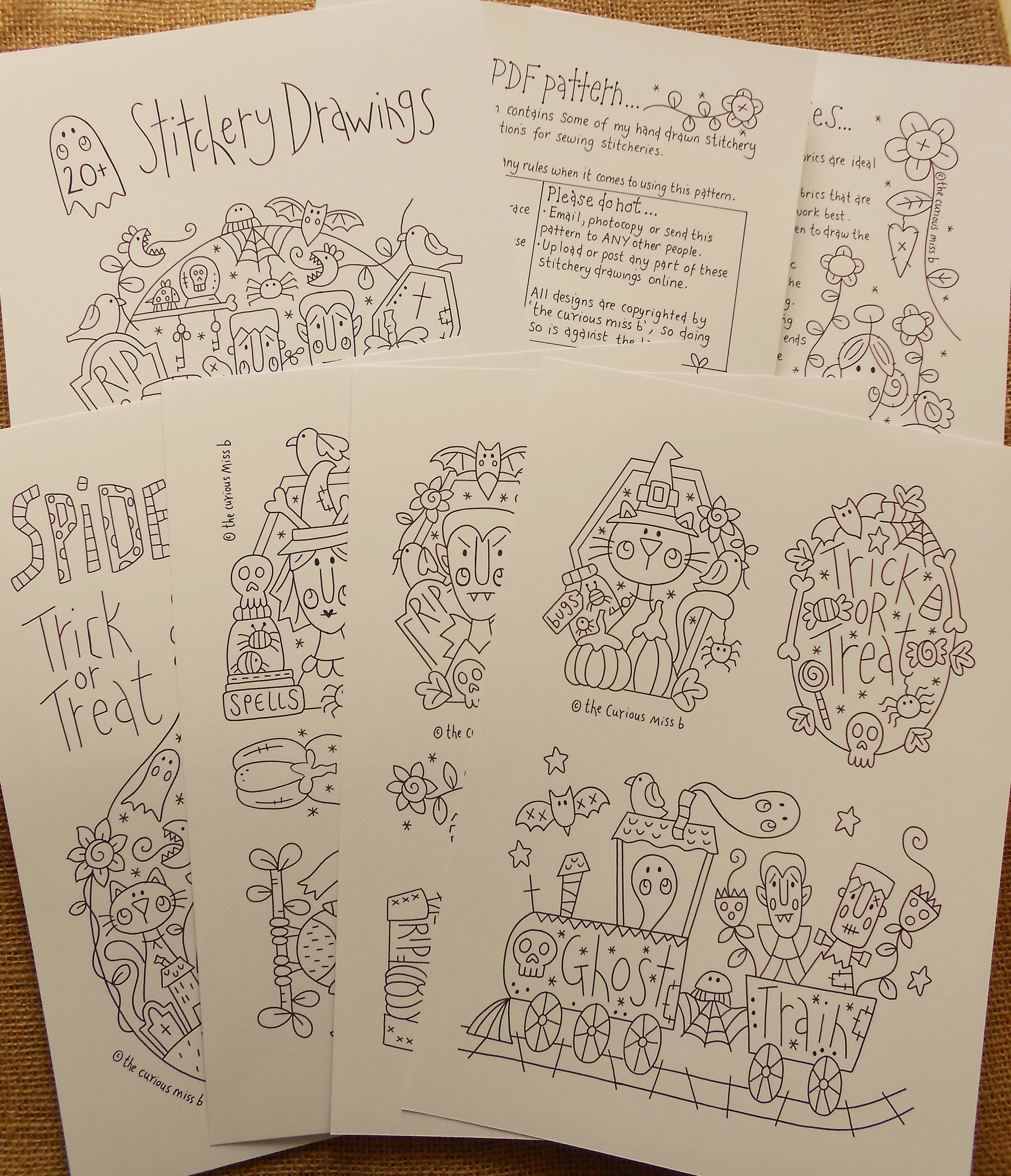 PDF PATTERN - Haunted Halloween Stitcheries - 20+ Halloween Themed ...