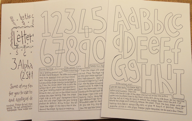 PDF PATTERN - Letters and Numbers - 3 Alphabet and Number Sets - 2 ...