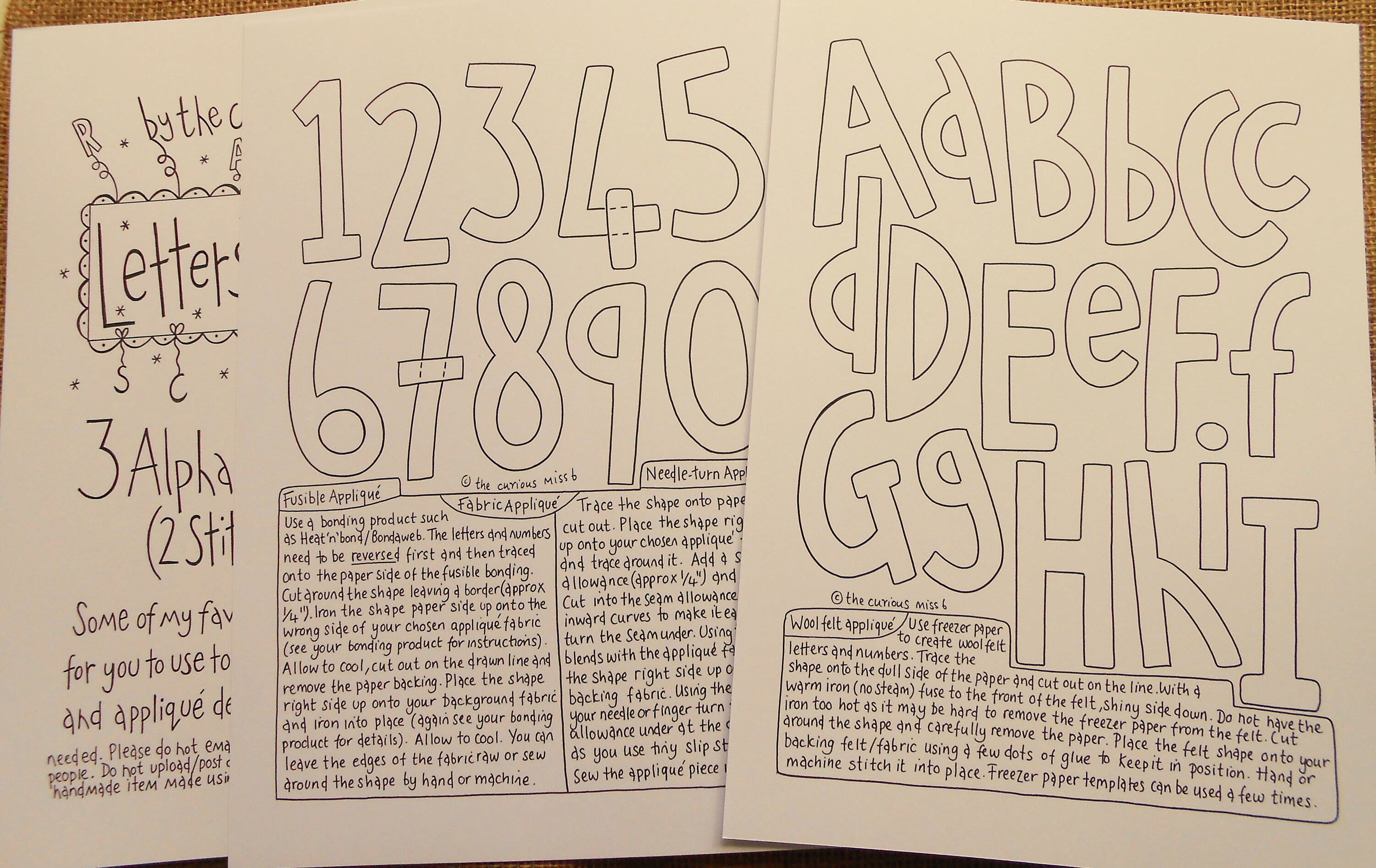 PDF PATTERN - Letters and Numbers - 3 Alphabet and Number Sets - 2 ...