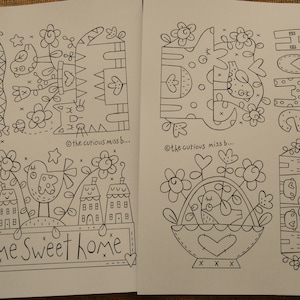 PDF Pattern #19 - BUMPER COLLECTION 2 Stitchery Drawings - Over 30 ...