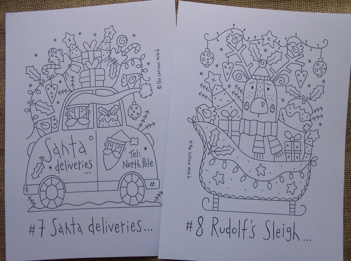 PDF PATTERN - Christmas Collection Stitcheries - 10 Larger Christmas ...