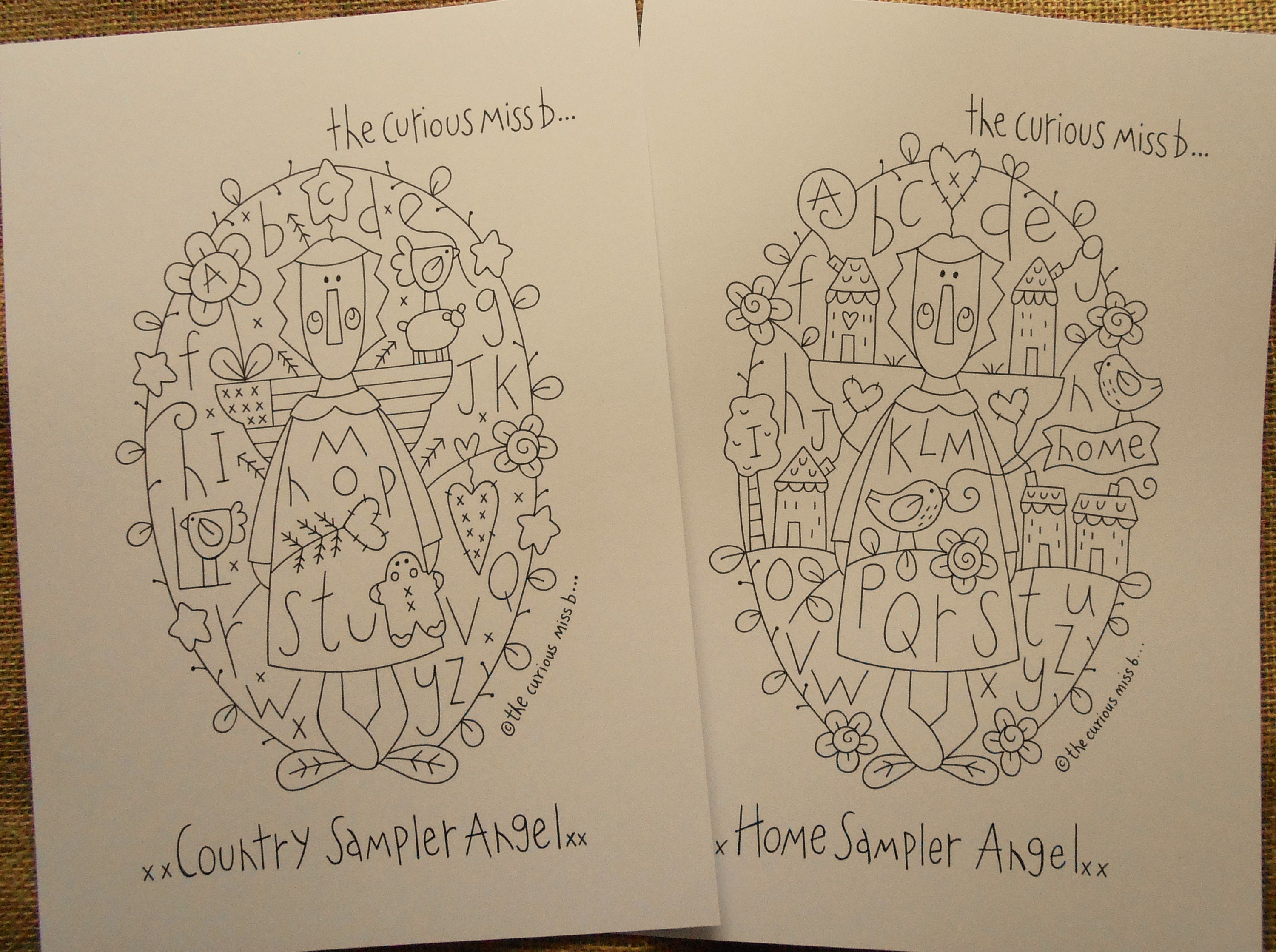 Pdf Pattern #3 - COUNTRY and HOME SAMPLER Angel Stitcheries - 2 ...