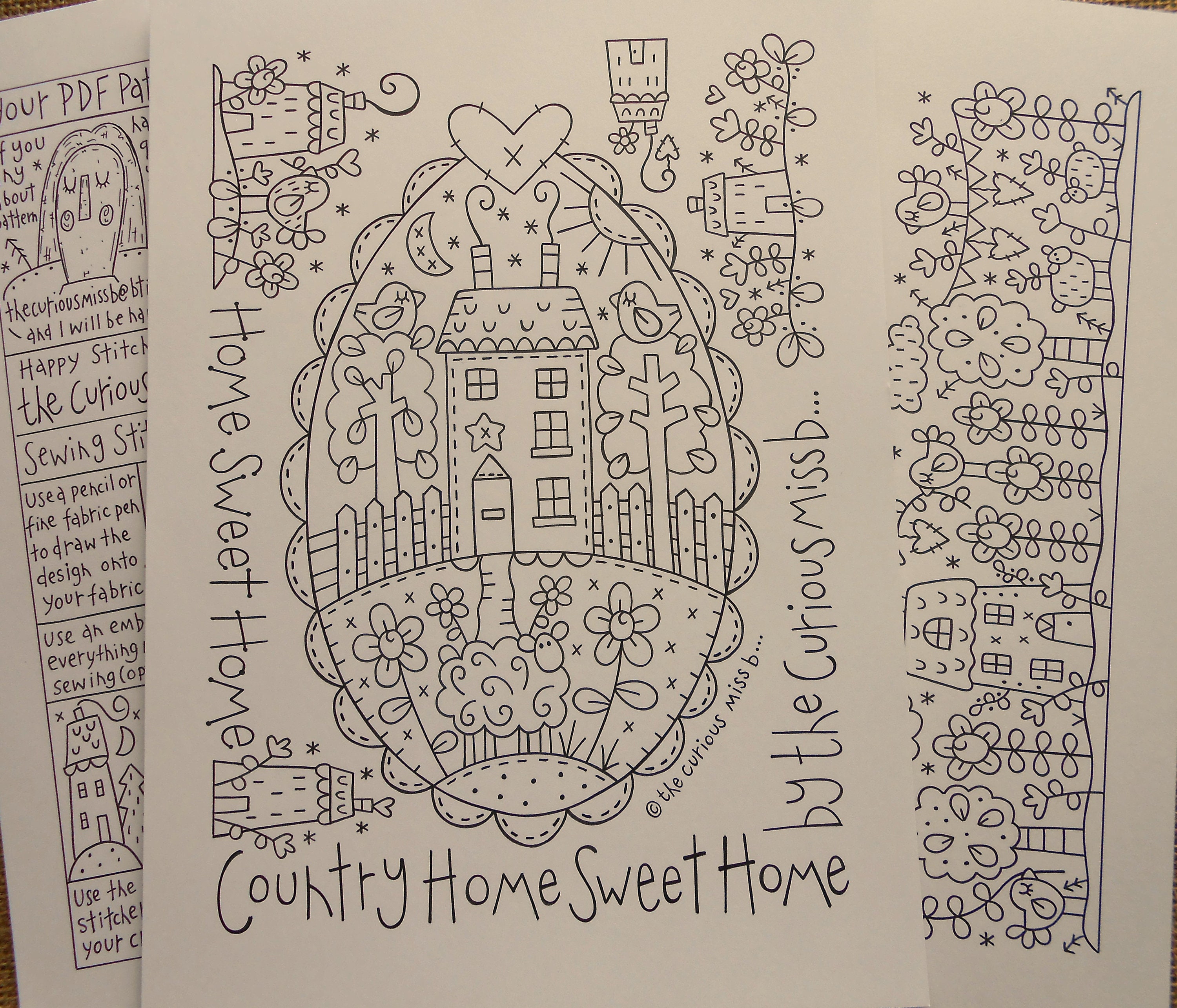 NEW 2024 - COUNTRY Home Sweet Home PDF- Country Home Themed Stitchery ...