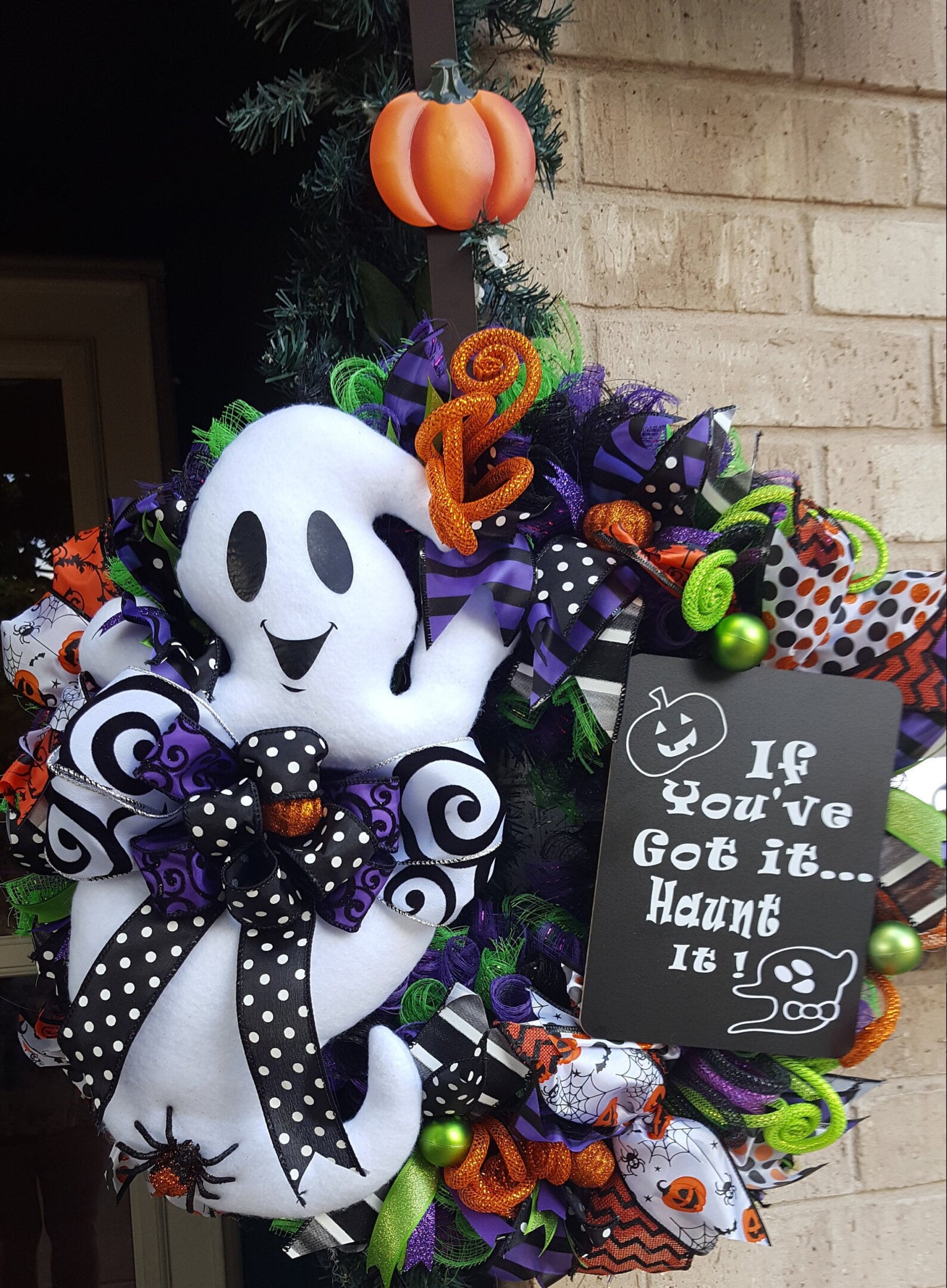 Halloween Ghost Halloween Ghost Wreath Ghost Decor - Etsy