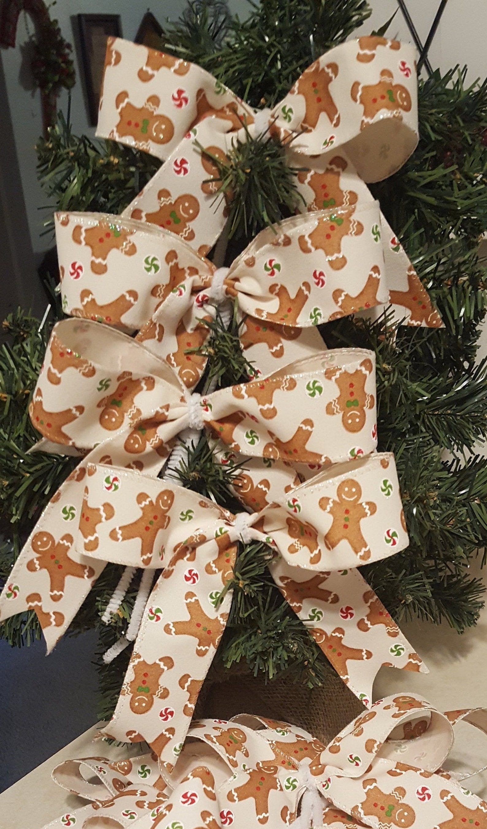 Christmas Tree Bows Set of 10 Bows Beige Bows - Etsy