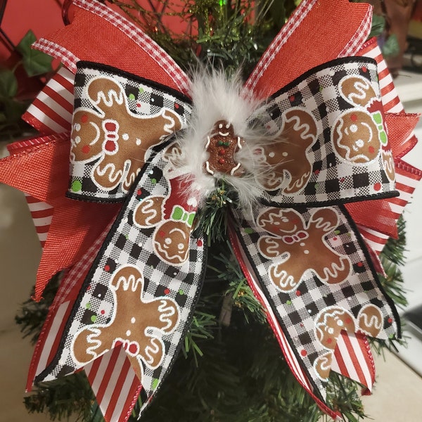 Gingerbread Man Bow - Etsy