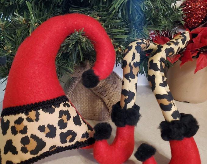 MINATURE Elf Hat and Legs Wreath Attachments, Leopard Elf Legs ...