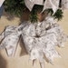 White Christmas Tree Bows, Set of 10, Snowflake Vintage Style Bows - Etsy