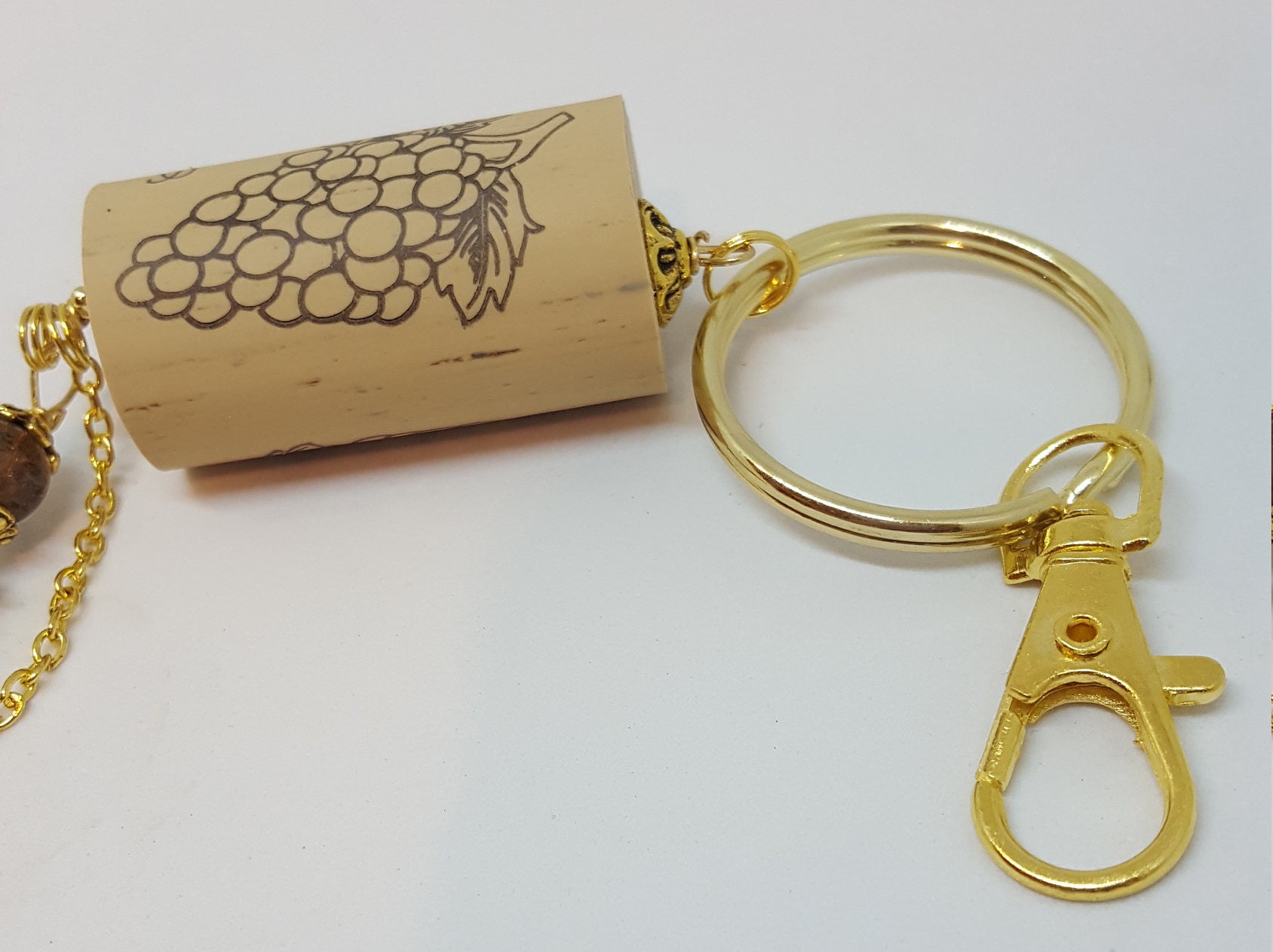 Wine Cork Key Ring - Etsy