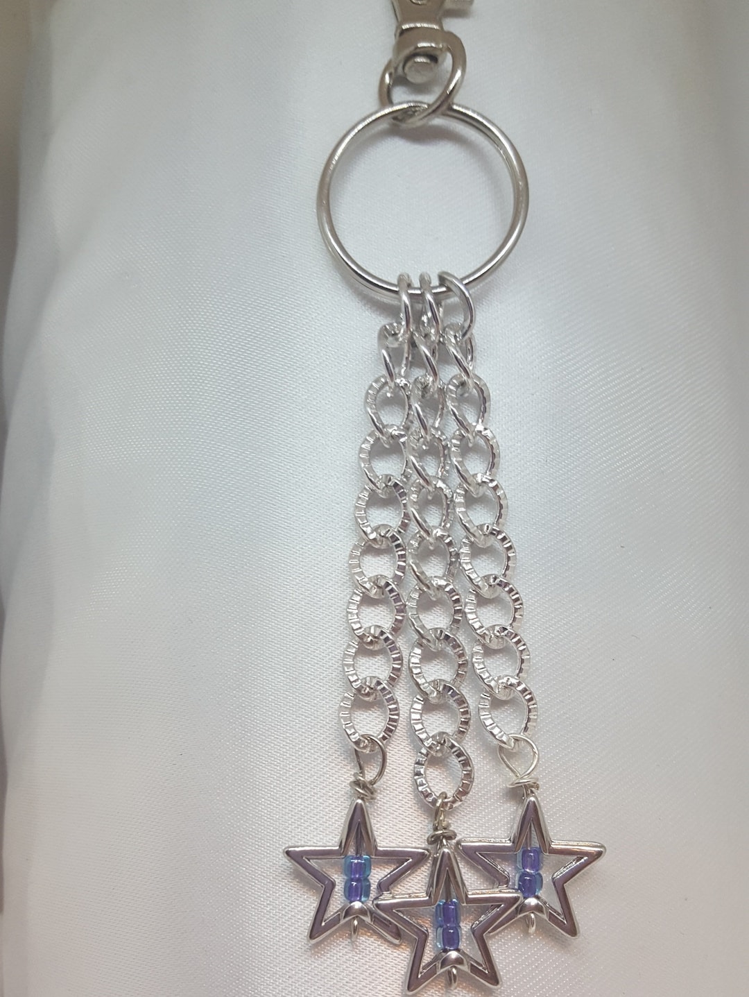 Silver Star Keychain - Etsy Canada