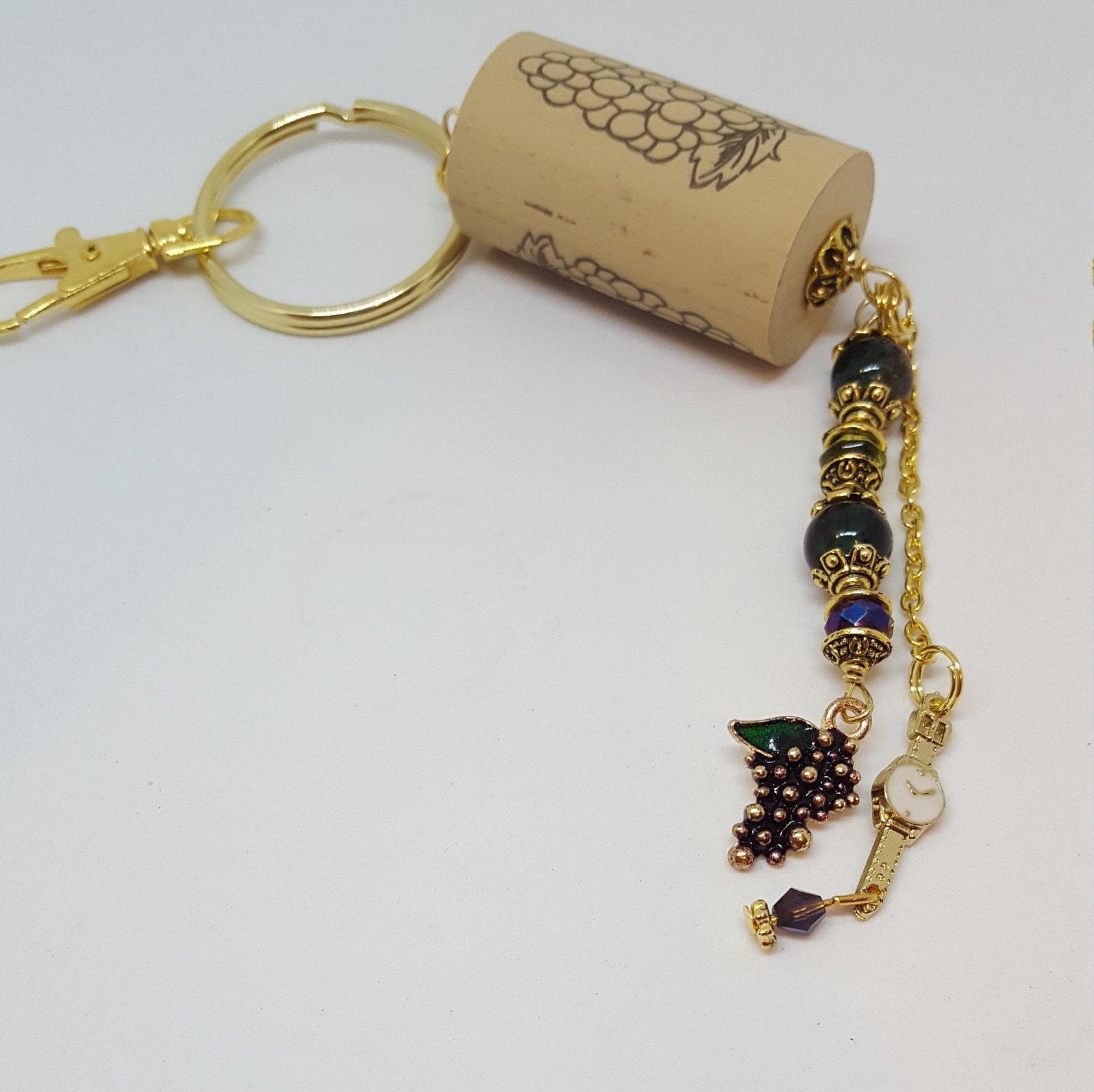 Wine Cork Key Ring - Etsy