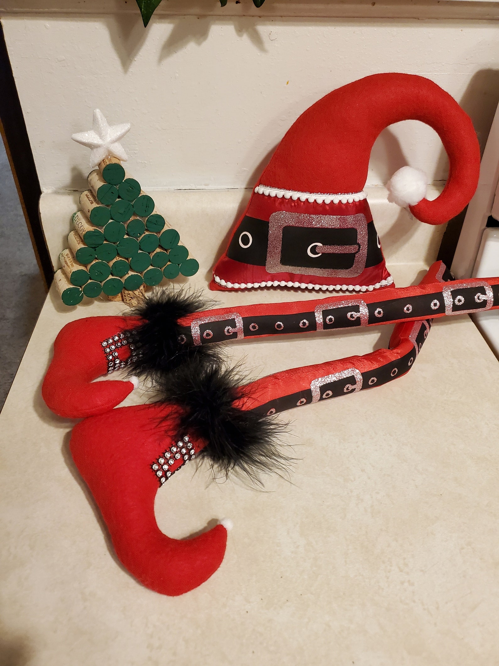 Handmade Poseable Elf Legs and Hat, Christmas Wreath Attachment - Etsy