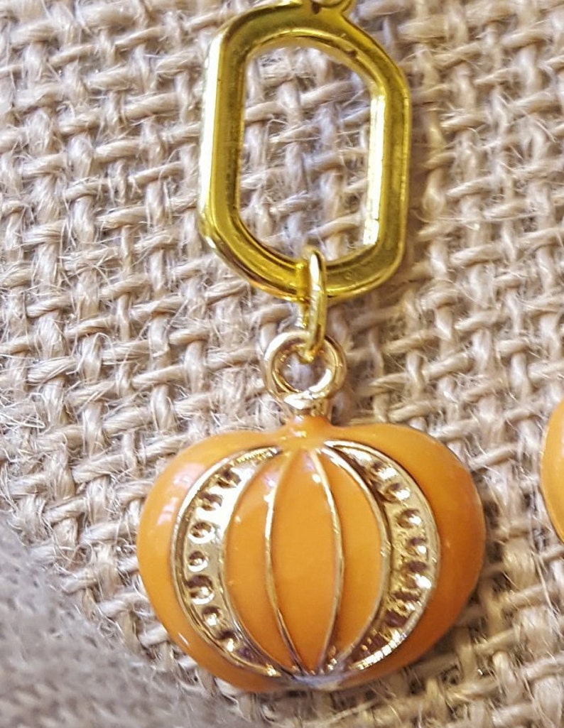Pumpkin Earrings - Etsy