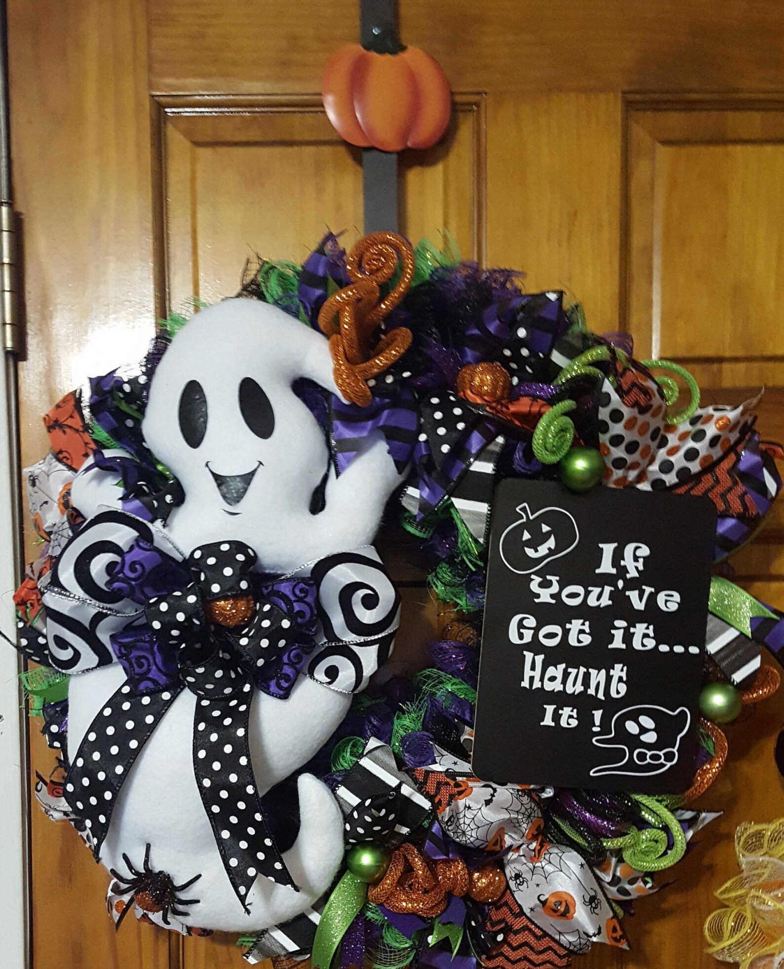 Halloween Ghost Halloween Ghost Wreath Ghost Decor - Etsy