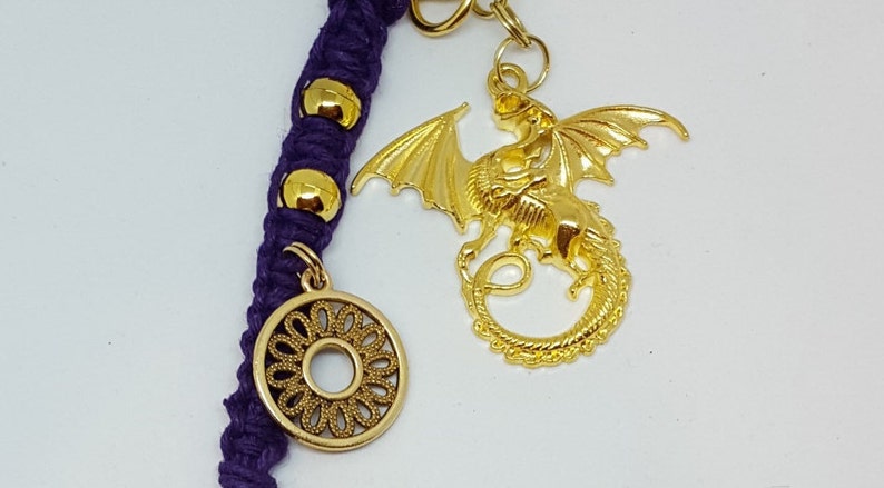 Dragon Hemp Macrame Key Ring - Etsy