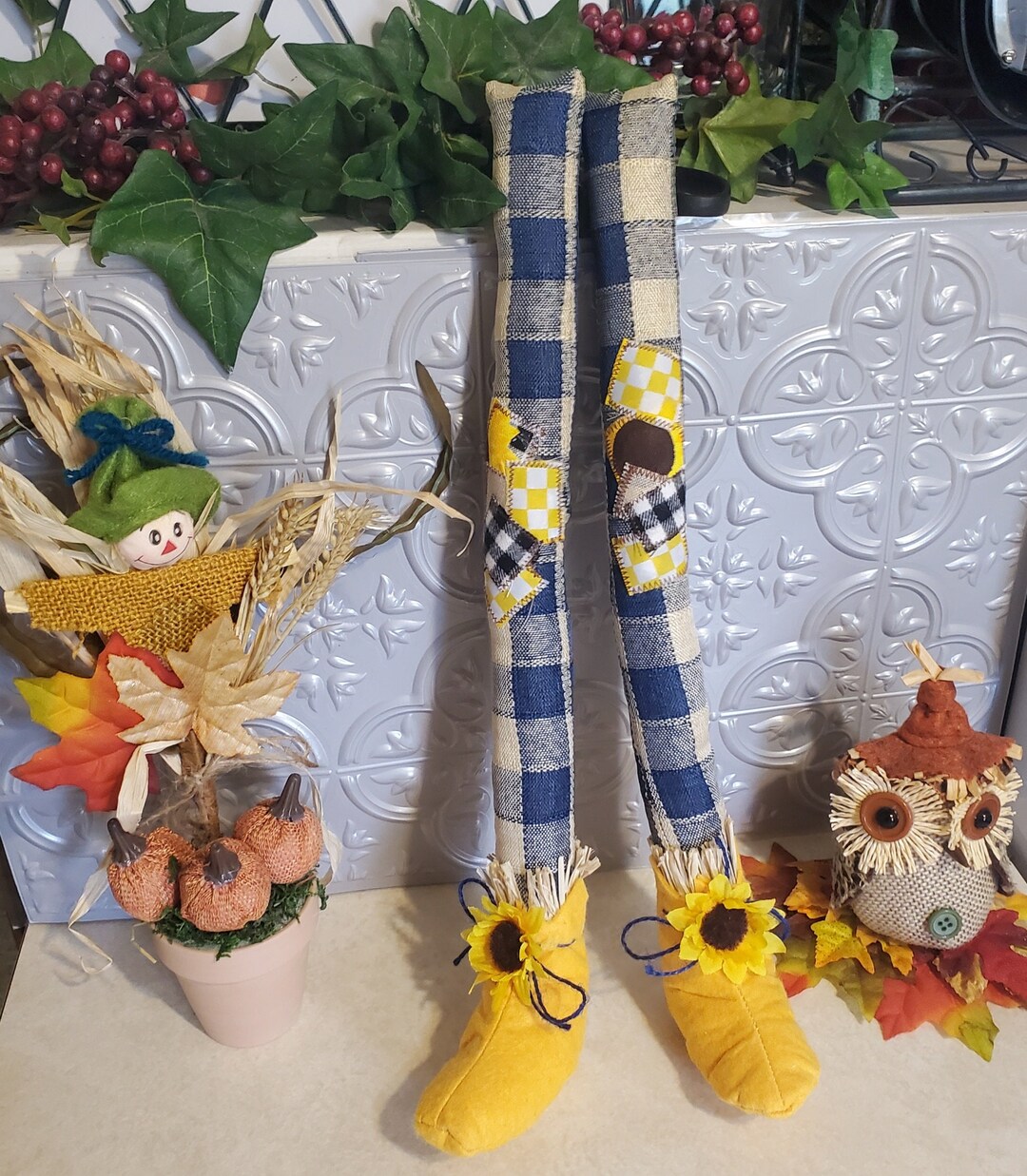 Scarecrow Wreath Attachment, Scarecrow Legs for Wreaths, Bendable Legs ...