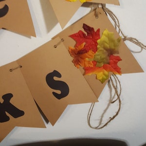 Fall Leaf Banner, Leaf Garland Banner, Give Thanks Leaf Banner - Etsy