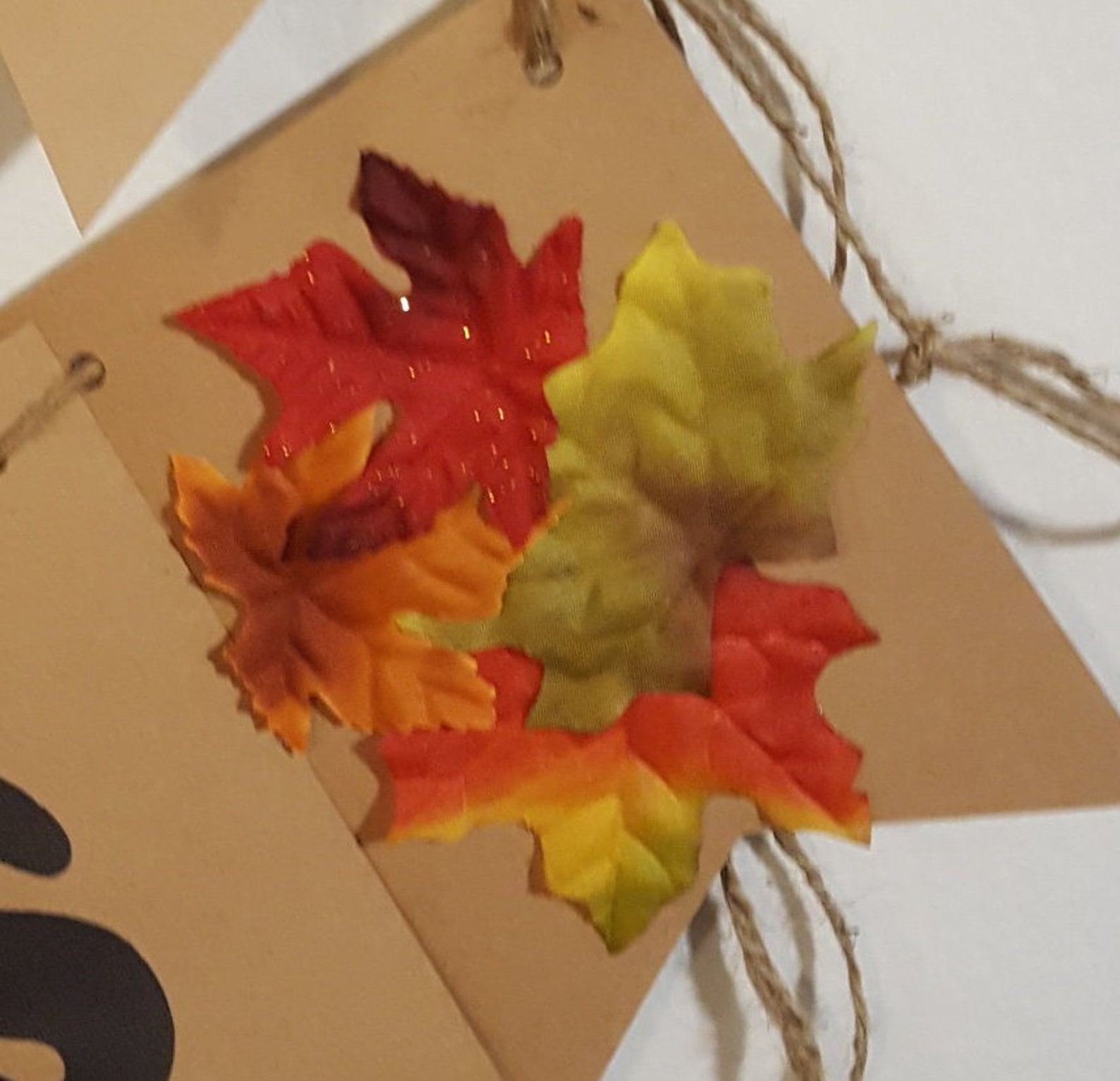 Fall Leaf Banner Leaf Garland Banner Give Thanks Leaf Banner | Etsy