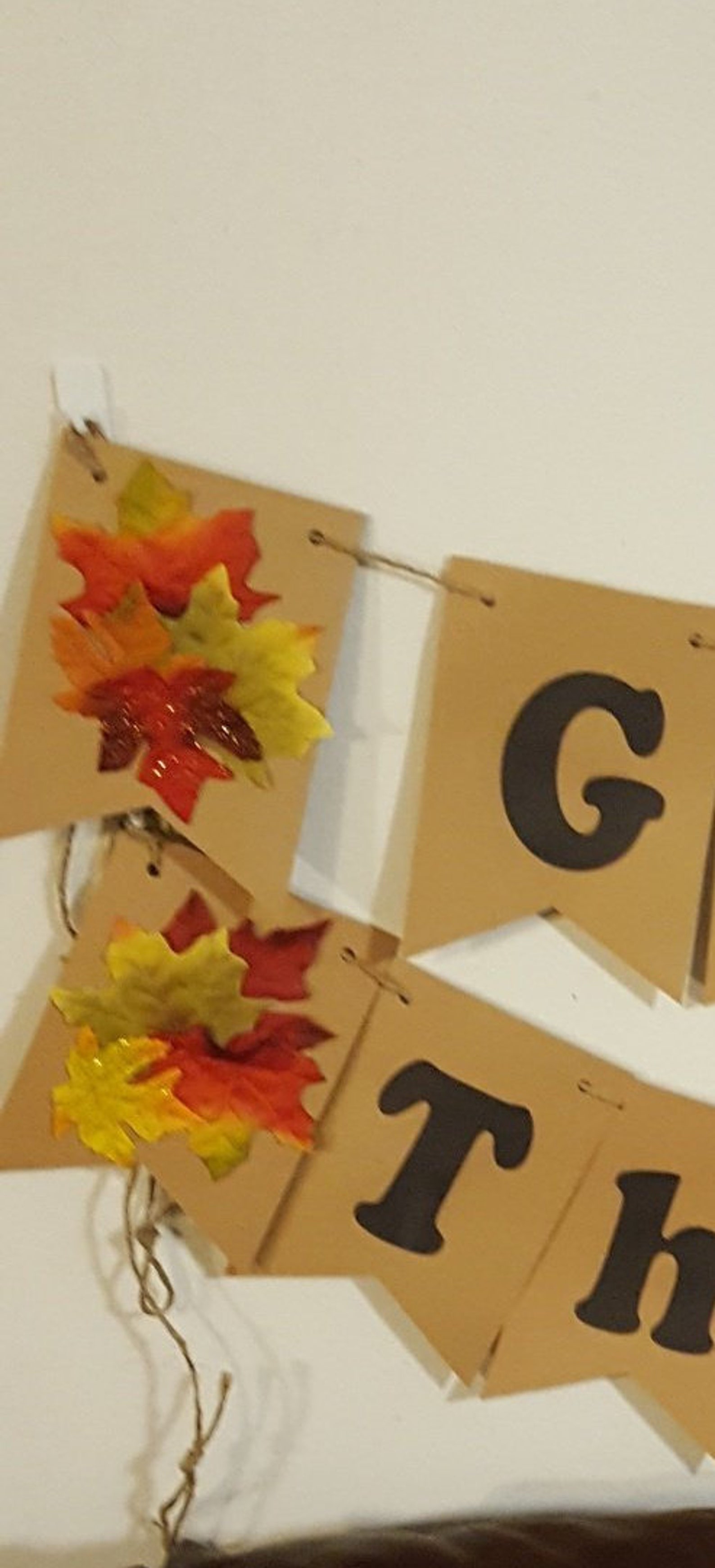 Fall Leaf Banner Leaf Garland Banner Give Thanks Leaf Banner | Etsy